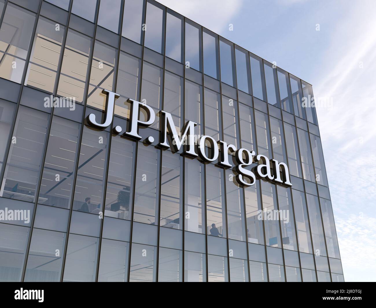 New York, NY, USA. May 2, 2022. Editorial Use Only, 3D CGI. JPMorgan ...