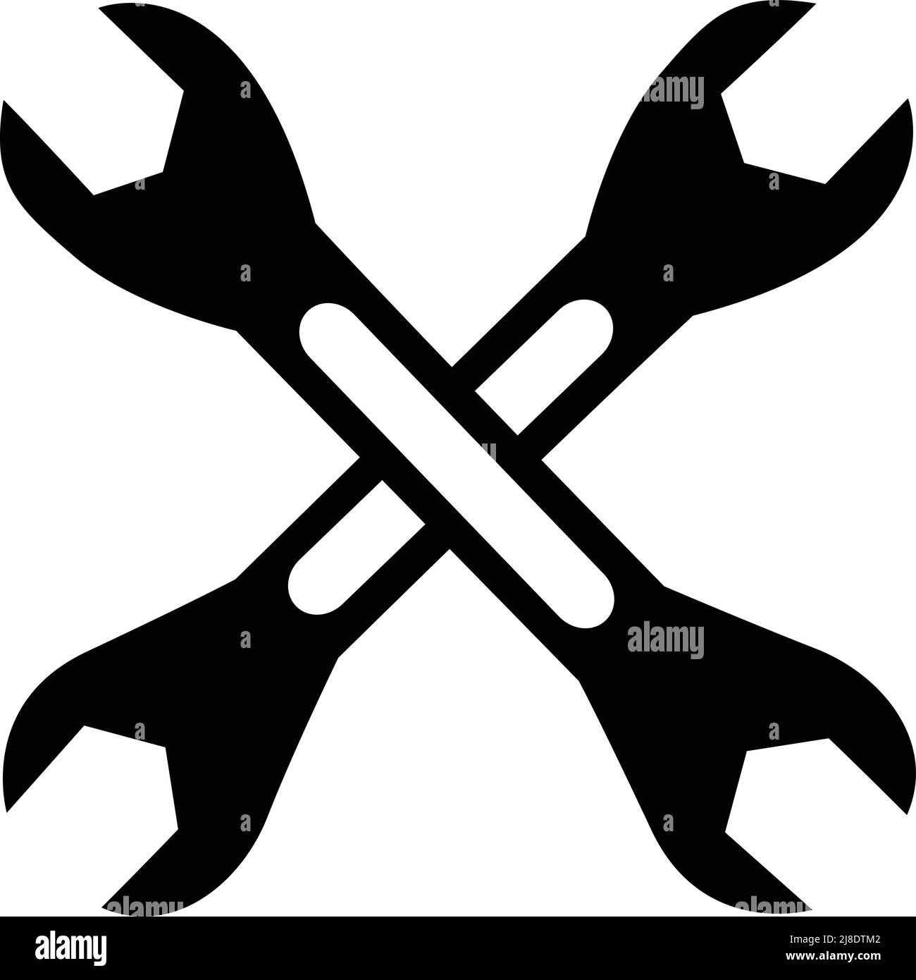 spanner tool icon. vector with white background Stock Vector Image ...
