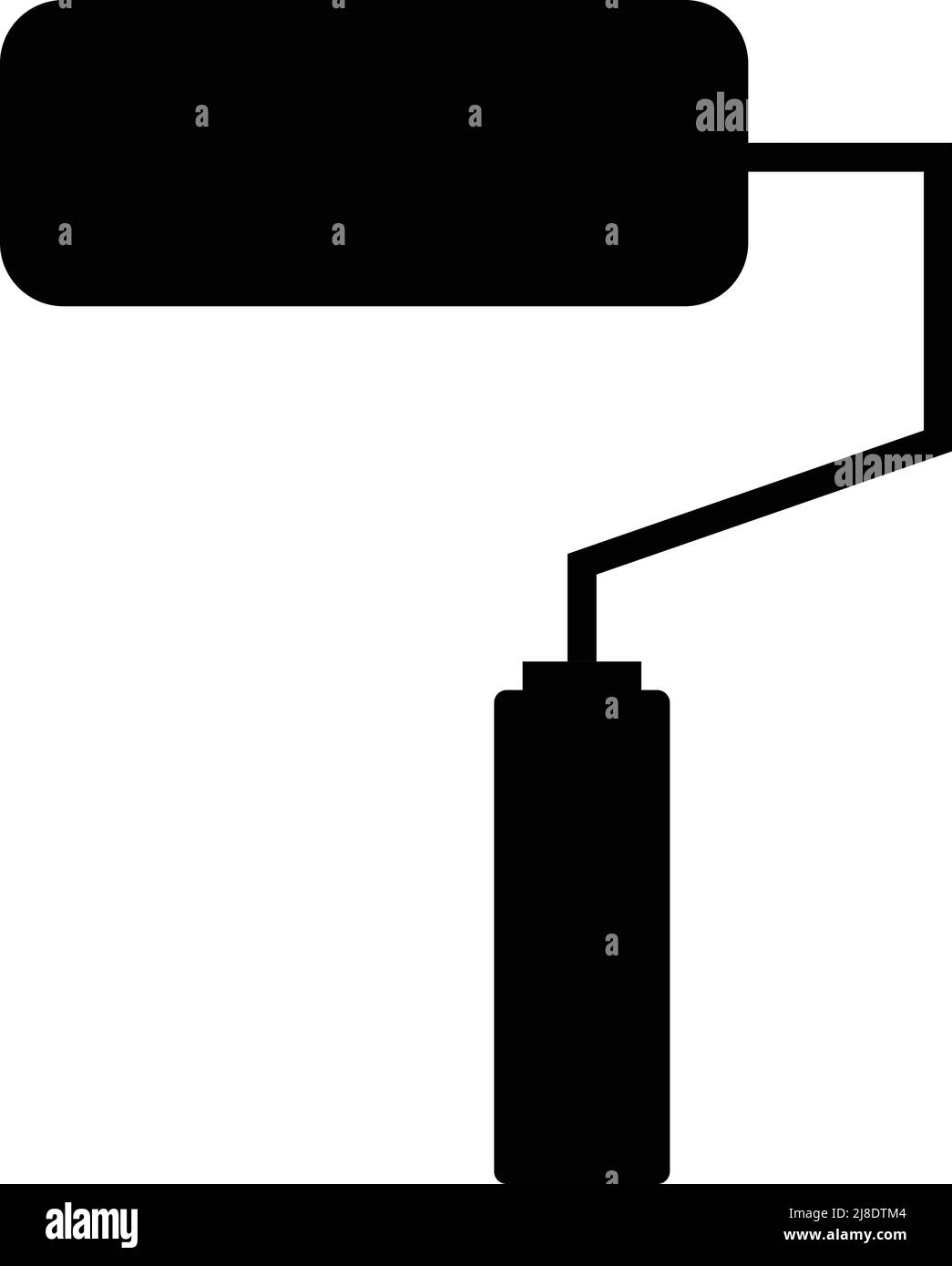 White paint roller on Stock Vector Images - Alamy