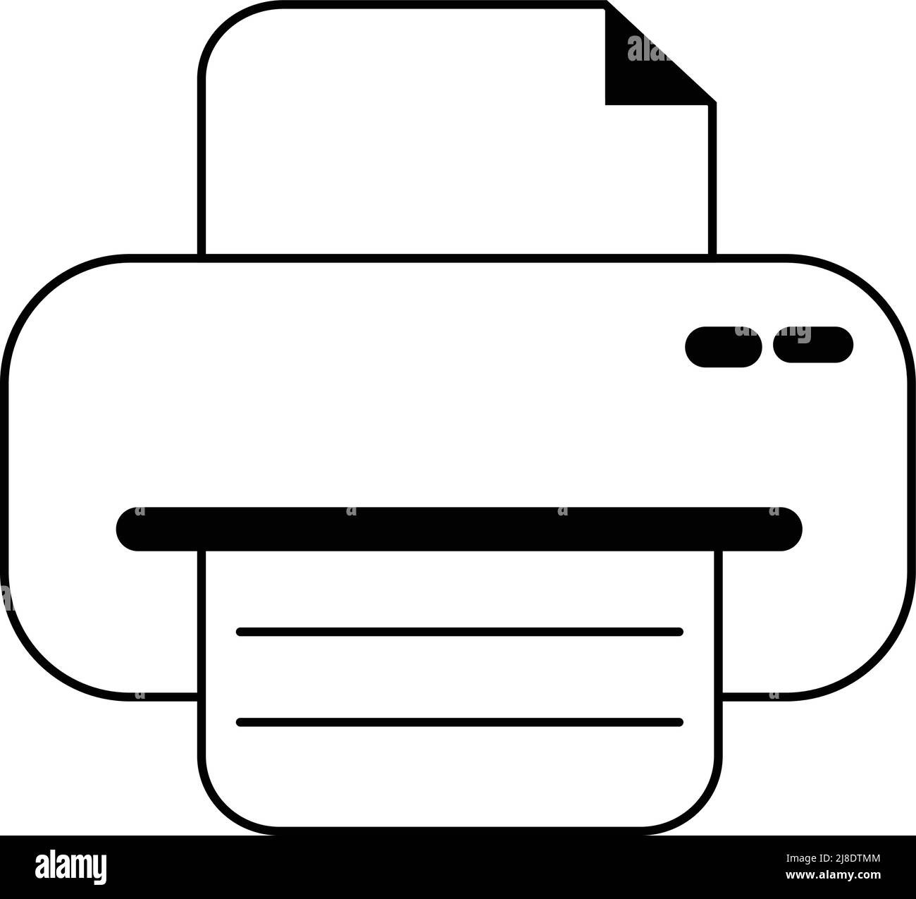 Computer printer on office Stock Vector Images - Alamy
