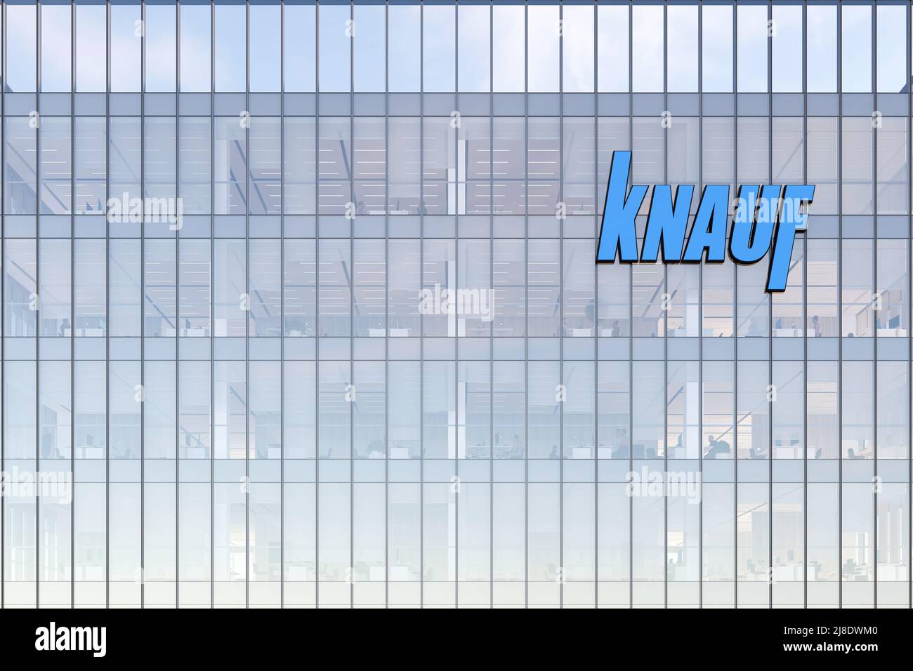 Iphofen, Germany, USA. May 2, 2022. Editorial Use Only, 3D CGI. Knauf ...