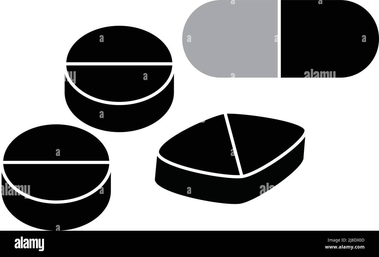 medicine tablets and capsule icon vector illustration Stock Vector ...