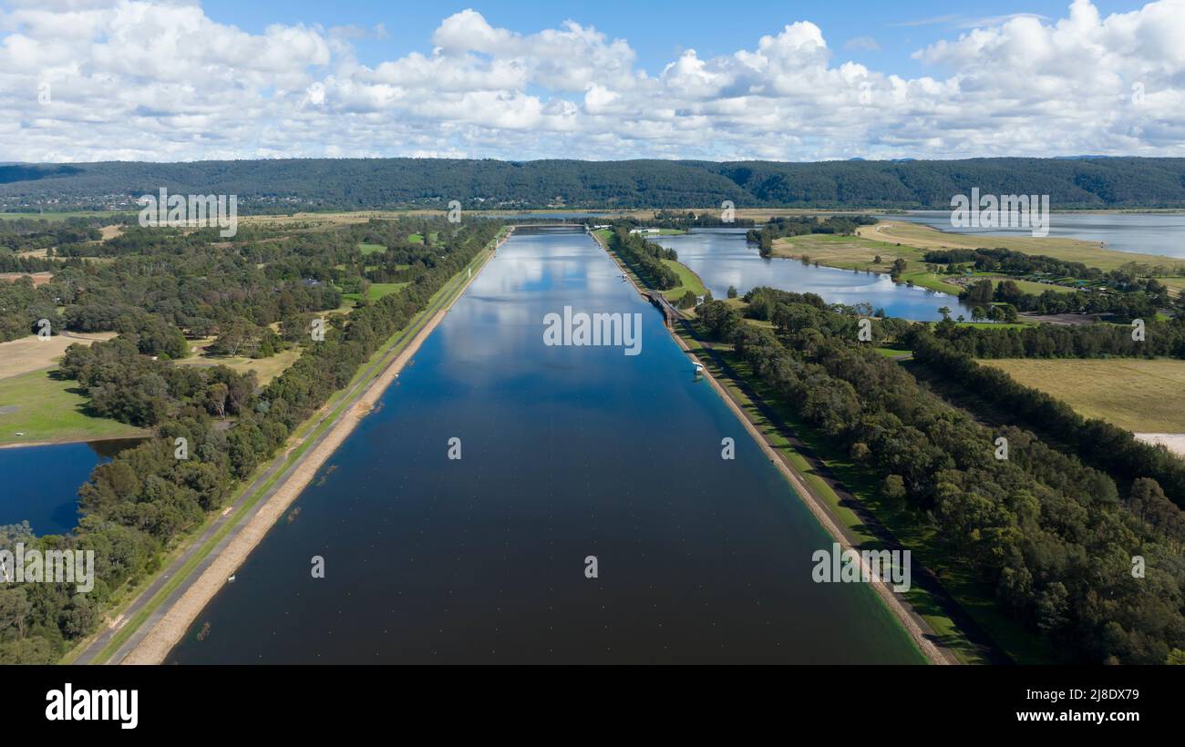 Drone aerial photograph of the rowing course at the Sydney ...