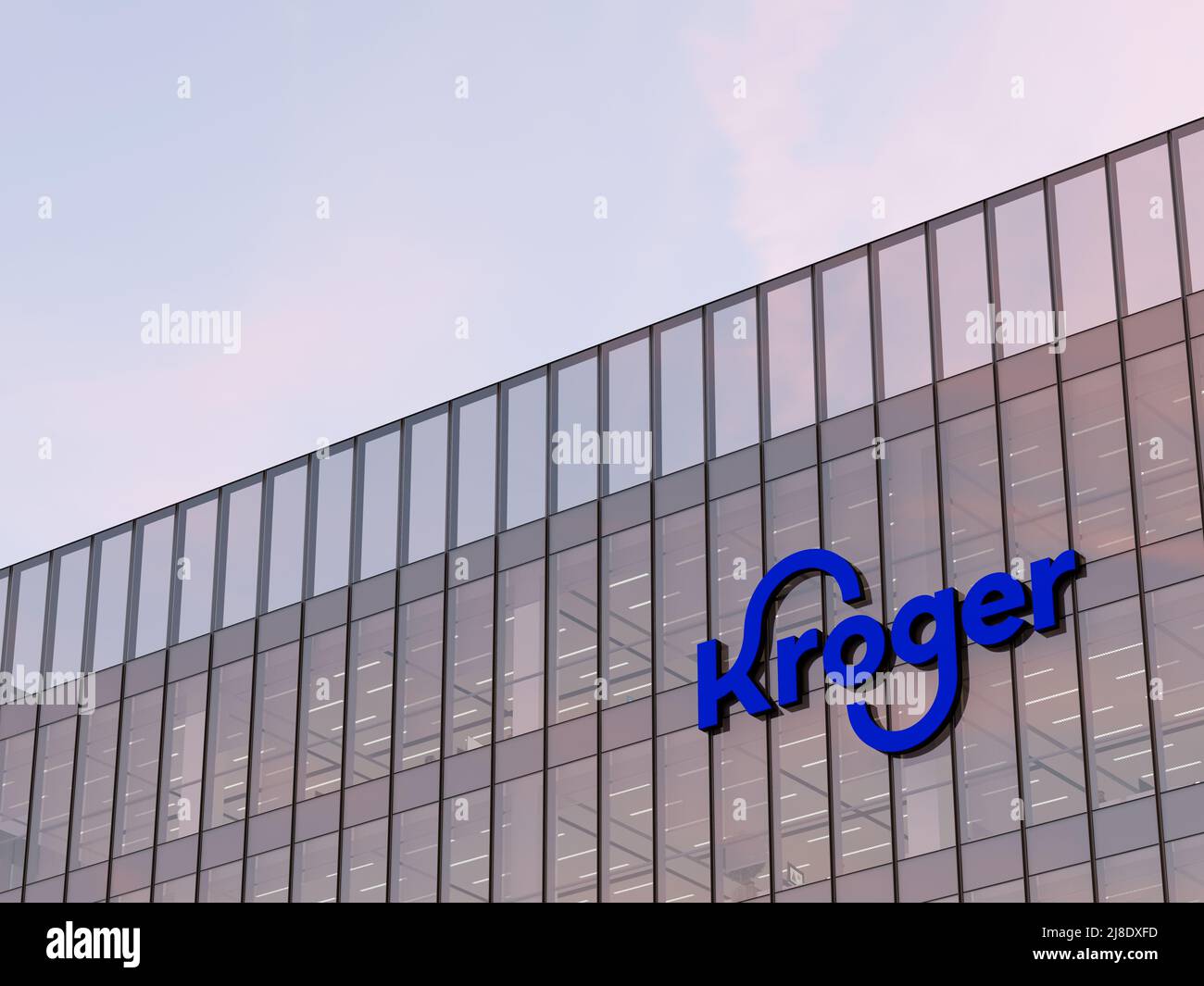 Cincinnati, OH, USA. May 2, 2022. Editorial Use Only, 3D CGI. Kroger ...