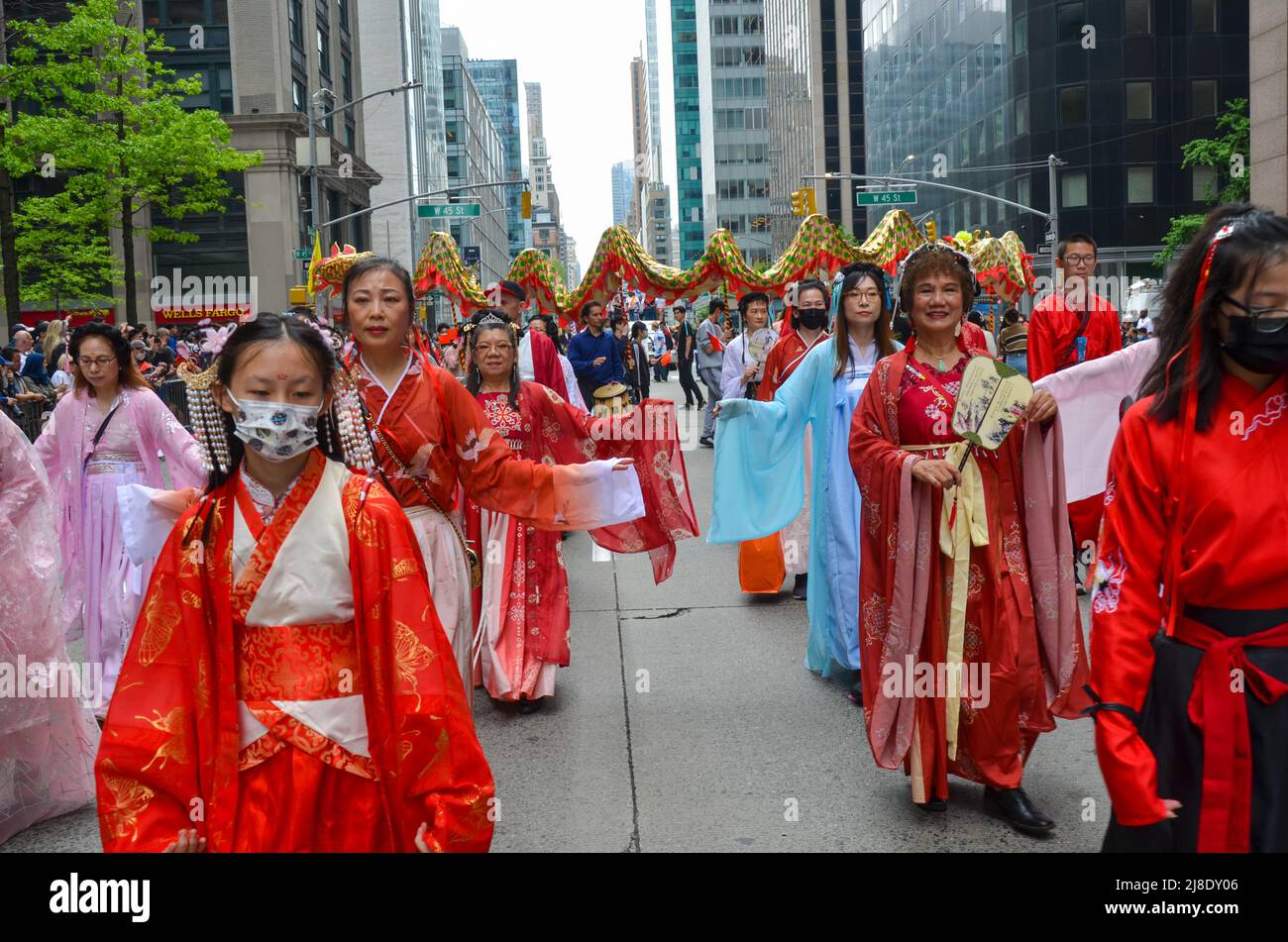Participants march down Sixth Avenue during the first ever Asian ...
