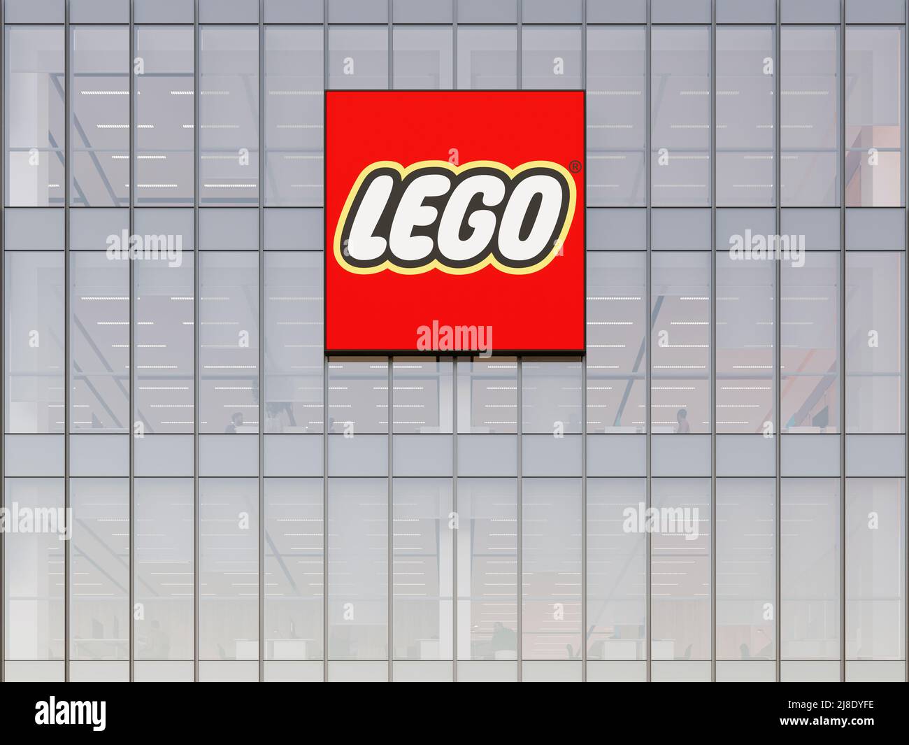 Billund, Denmark. May 2, 2022. Editorial Use Only, 3D CGI. The Lego ...