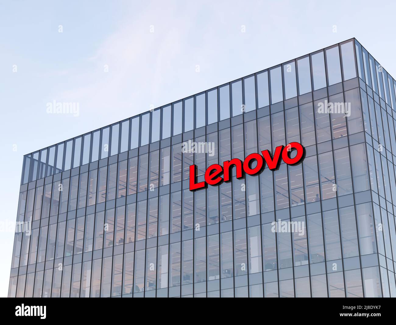 Quarry Bay, Hong Kong. May 2, 2022. Editorial Use Only, 3D CGI. Lenovo ...