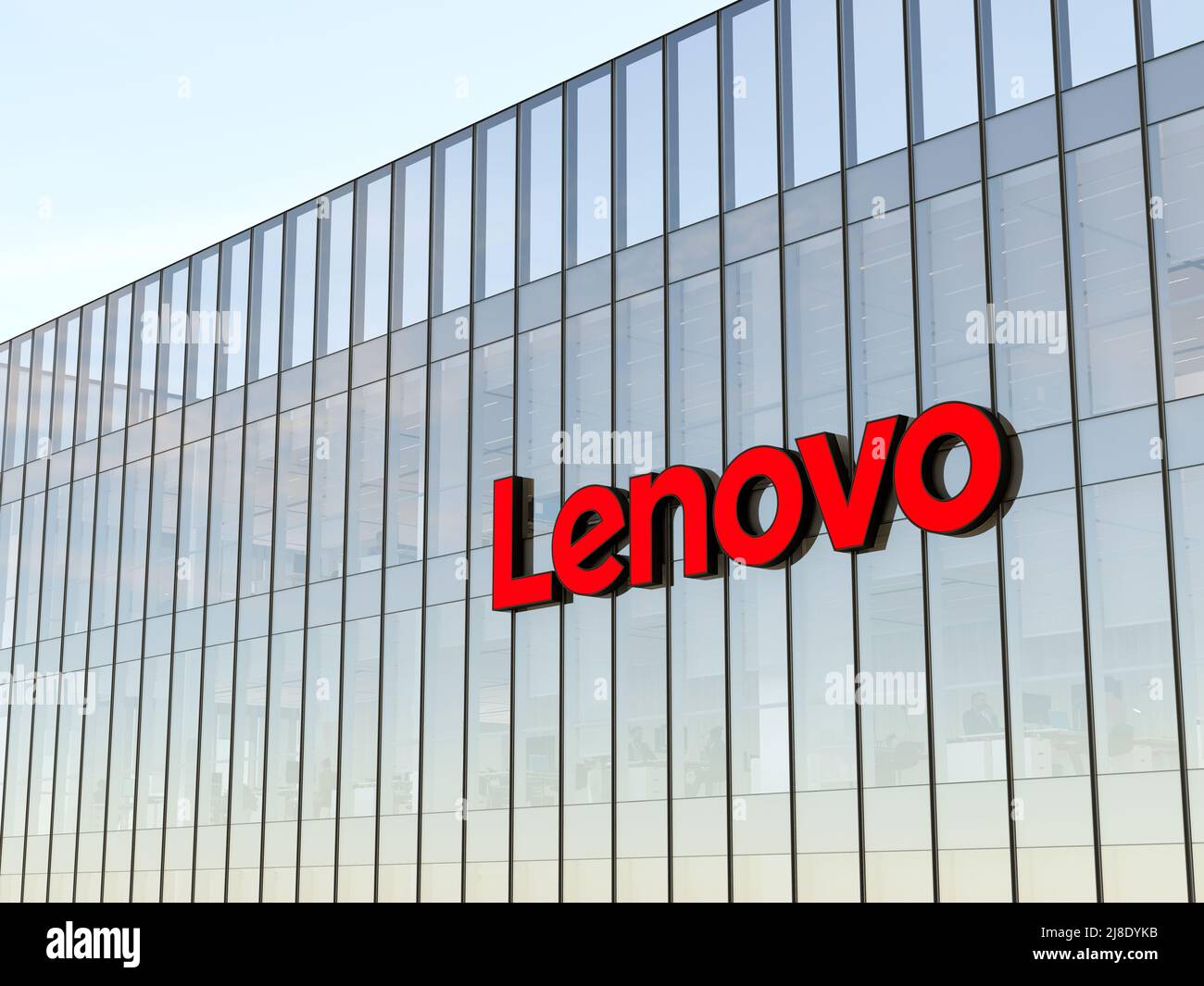 Quarry Bay, Hong Kong. May 2, 2022. Editorial Use Only, 3D CGI. Lenovo ...