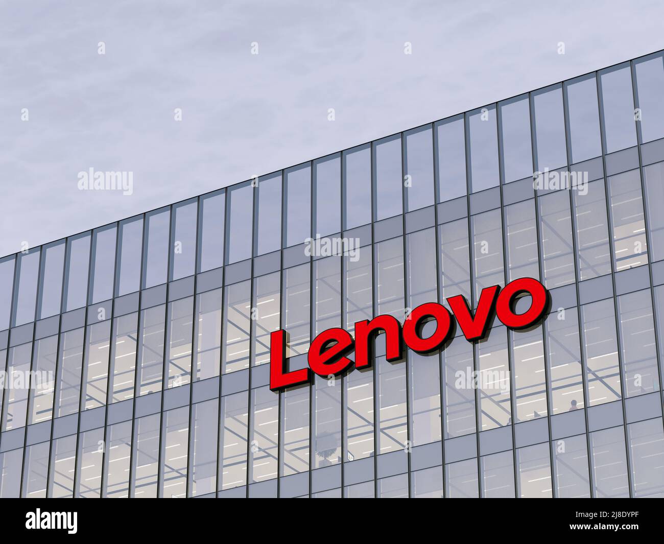 Quarry Bay, Hong Kong. May 2, 2022. Editorial Use Only, 3D CGI. Lenovo ...