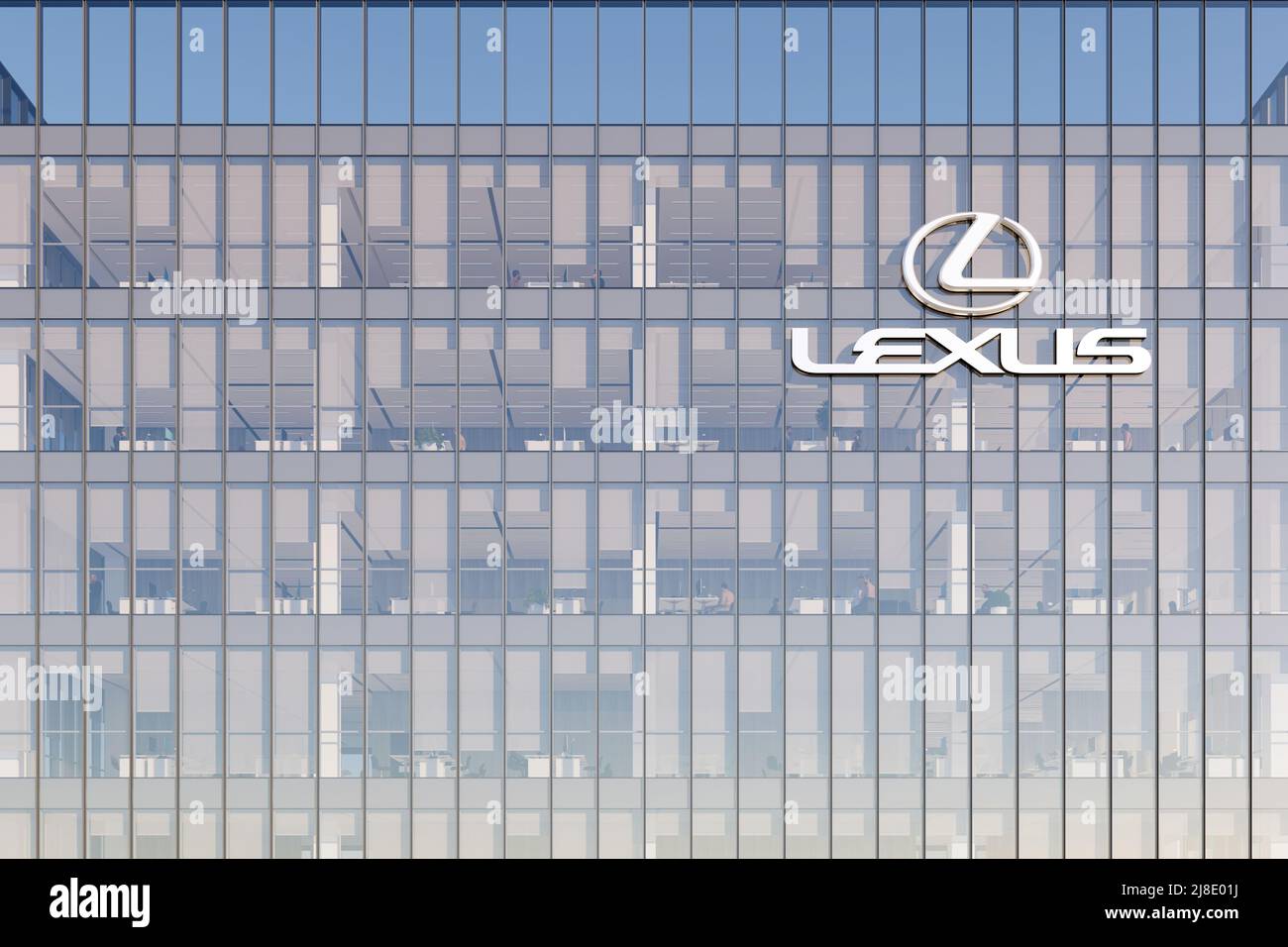 Nagoya, Aichi, Japan. May 2, 2022. Editorial Use Only, 3D CGI. Lexus ...
