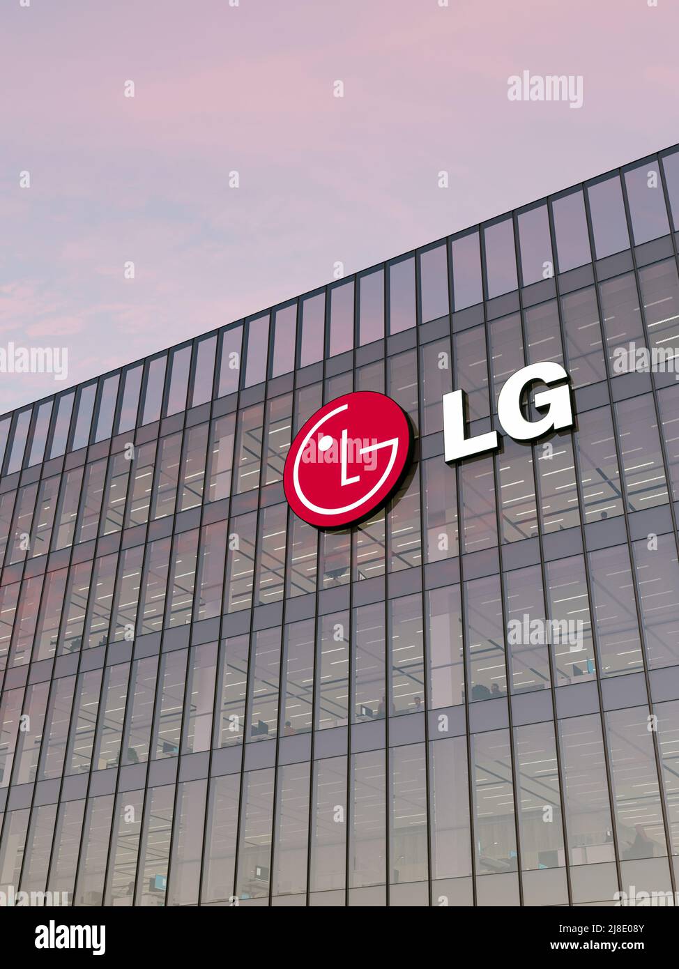 Seoul, South Korea. May 2, 2022. Editorial Use Only, 3D CGI. LG Signage ...