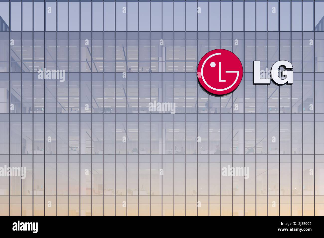 Seoul, South Korea. May 2, 2022. Editorial Use Only, 3D CGI. LG Signage ...