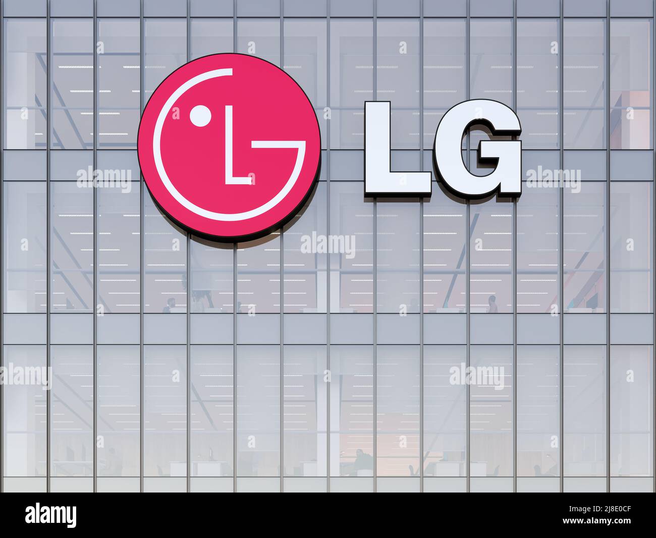 Seoul, South Korea. May 2, 2022. Editorial Use Only, 3D CGI. LG Signage ...
