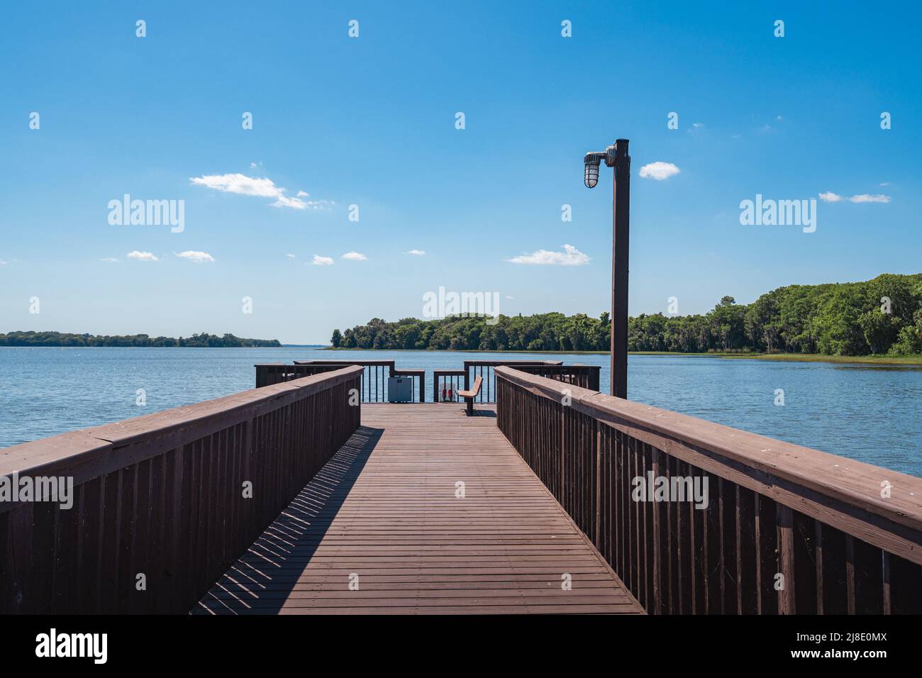 Lake Harris boat docks at Hickory Point Recreation Park in Tavares ...