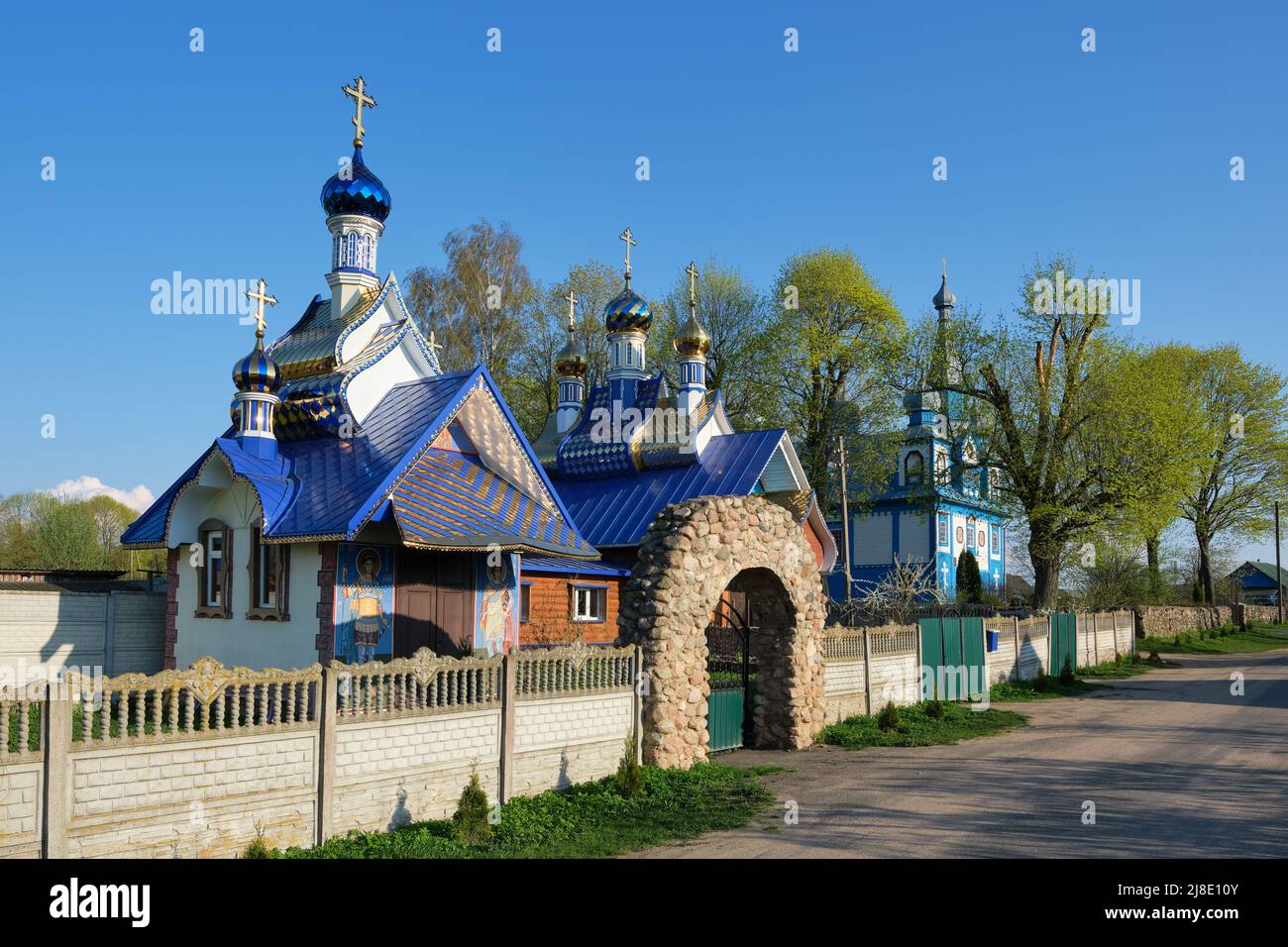 Old ancient church of the Holy Life Giving Trinity, a small heated ...