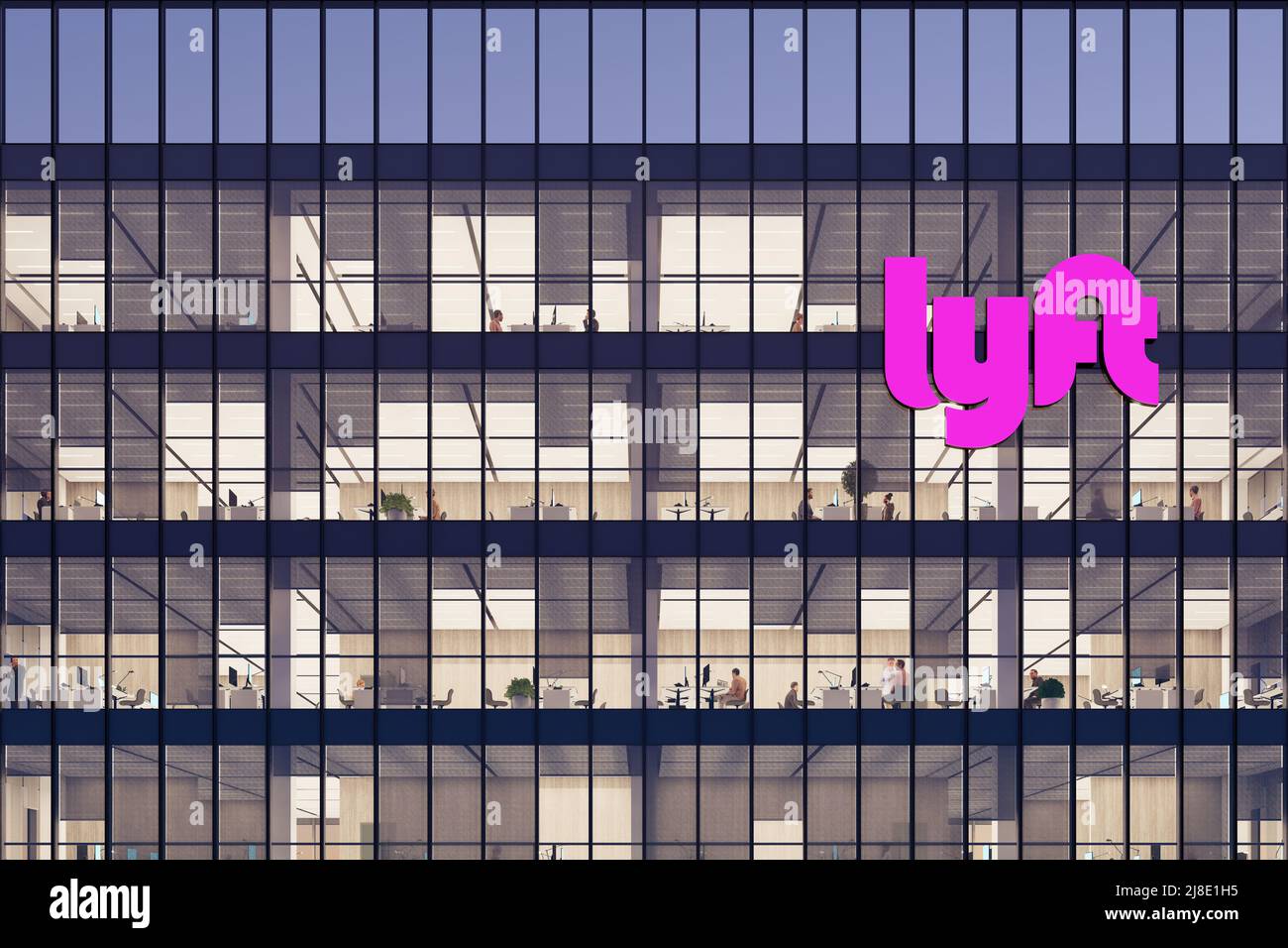 San Francisco, CA, USA. May 2, 2022. Editorial Use Only, 3D CGI. Lyft ...