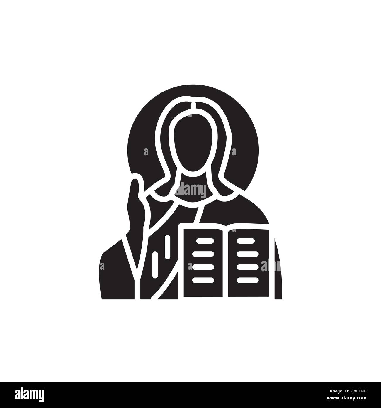 Jesus Christ line color icon. Isolated vector element. Outline ...