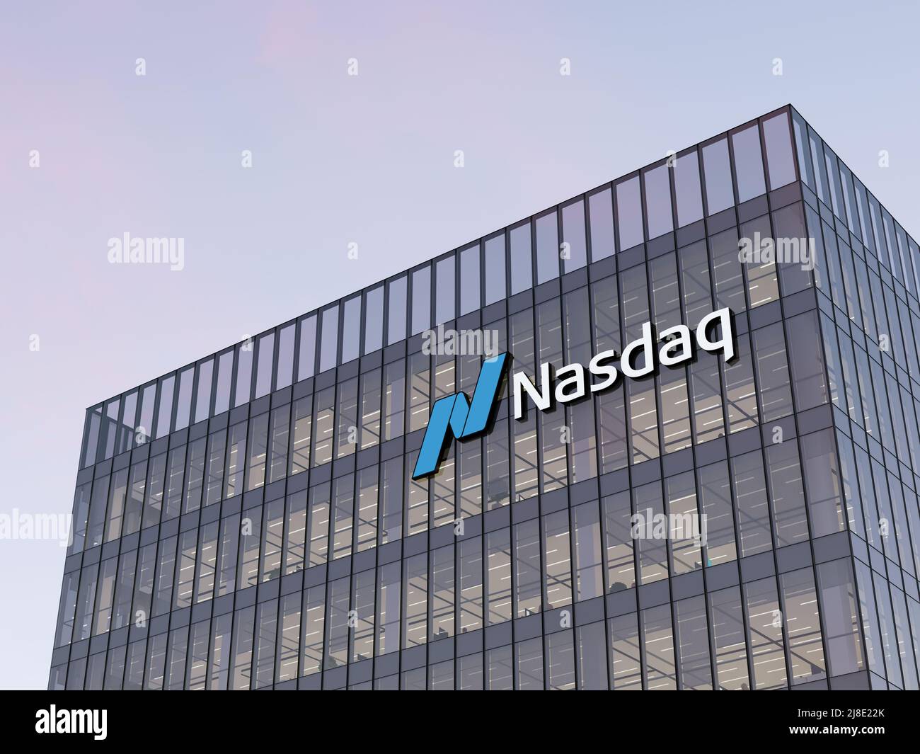 New York, NY, USA. May 2, 2022. Editorial Use Only, 3D CGI. Nasdaq ...
