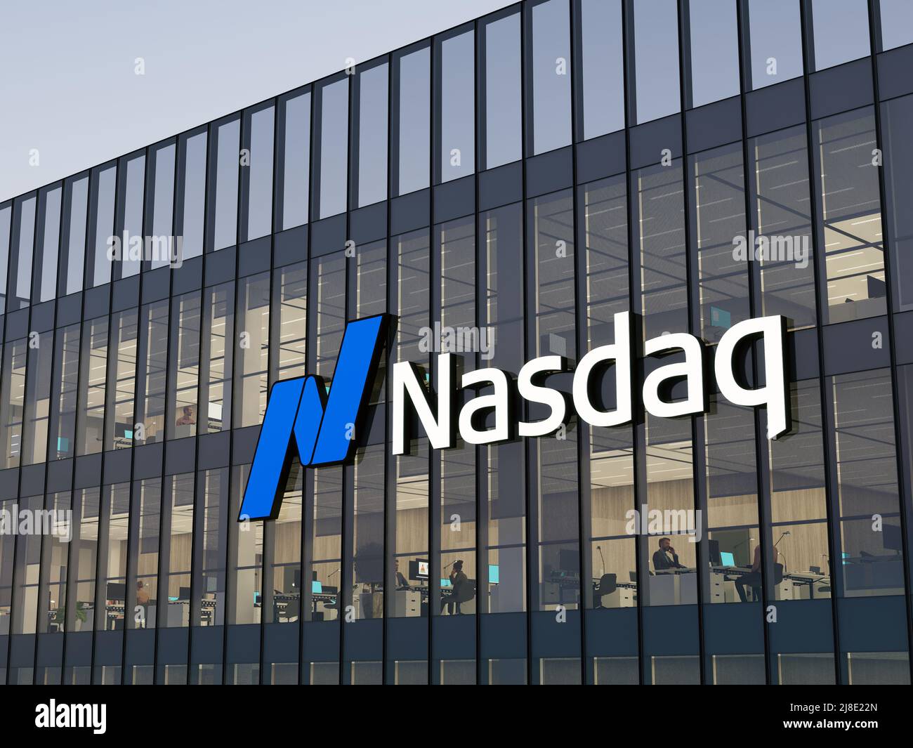 New York, NY, USA. May 2, 2022. Editorial Use Only, 3D CGI. Nasdaq ...