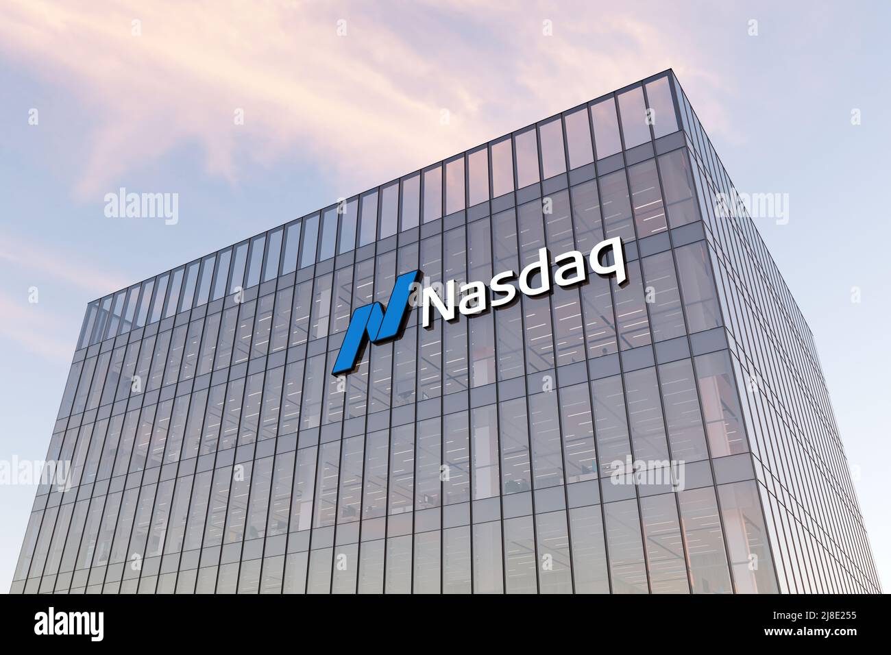 New York, NY, USA. May 2, 2022. Editorial Use Only, 3D CGI. Nasdaq ...