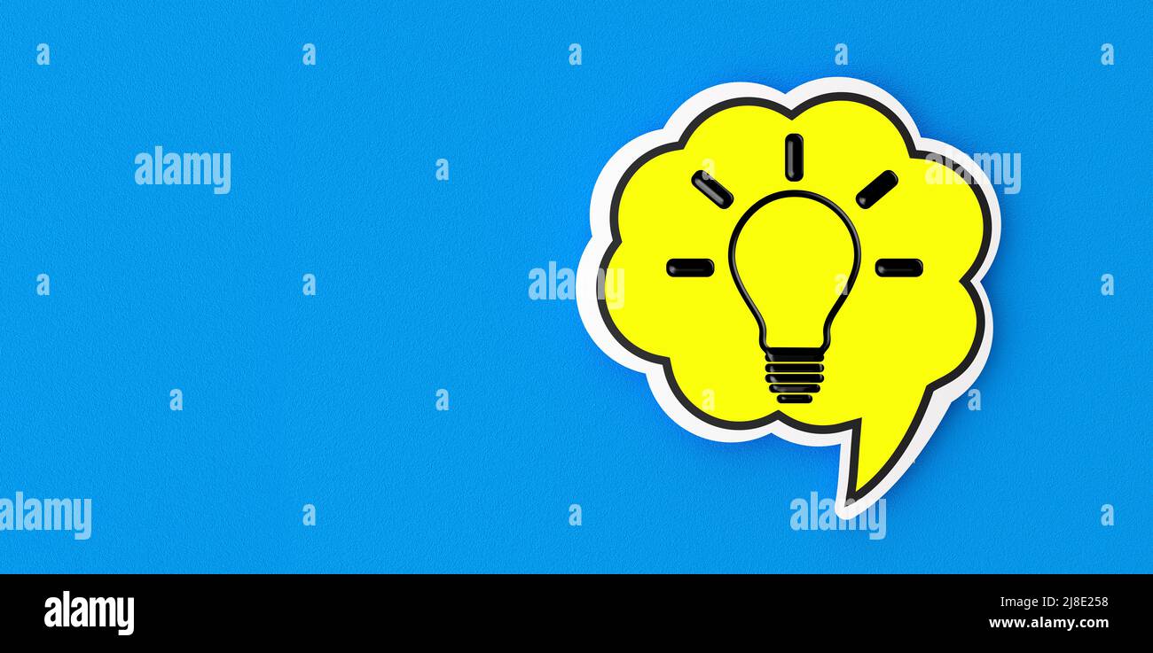 Light bulb speech bubble hi-res stock photography and images - Alamy