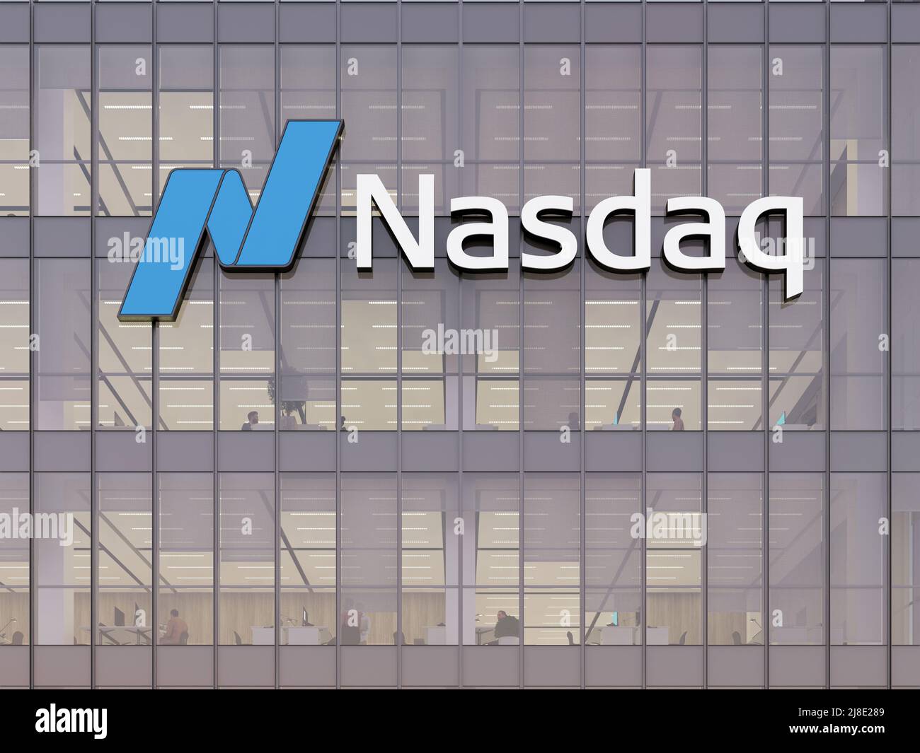 New York, NY, USA. May 2, 2022. Editorial Use Only, 3D CGI. Nasdaq ...