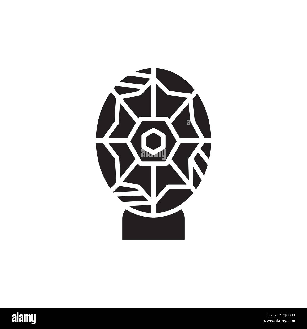 Easter egg line color icon. Isolated vector element. Outline pictogram ...