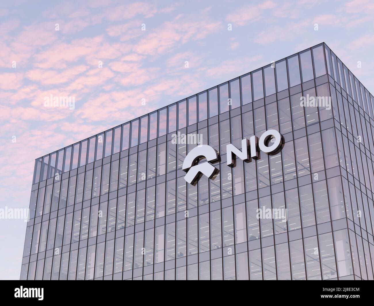 Shanghai, China. May 2, 2022. Editorial Use Only, 3D CGI. NIO Company ...