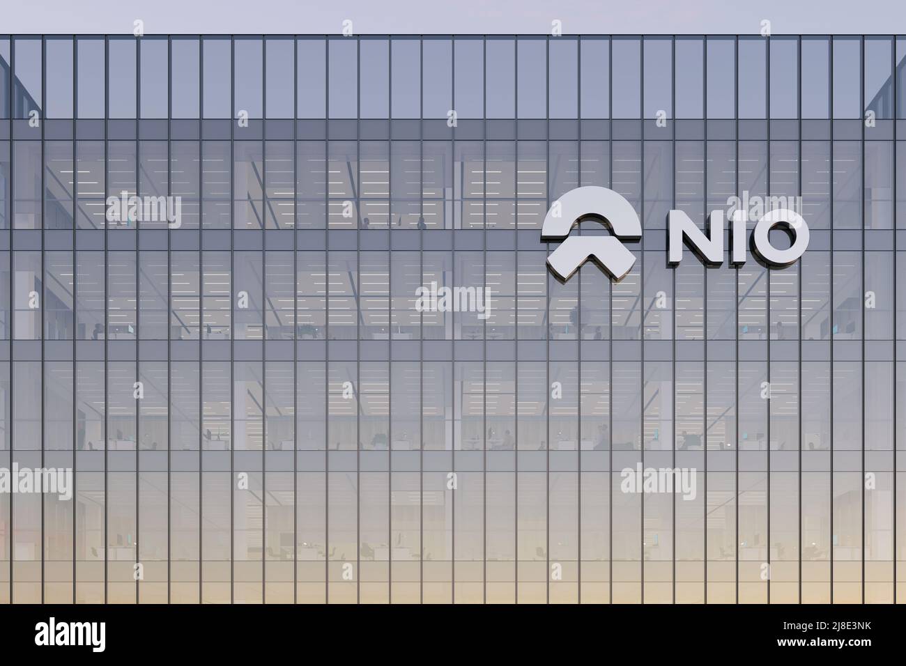 Shanghai, China. May 2, 2022. Editorial Use Only, 3D CGI. NIO Company ...