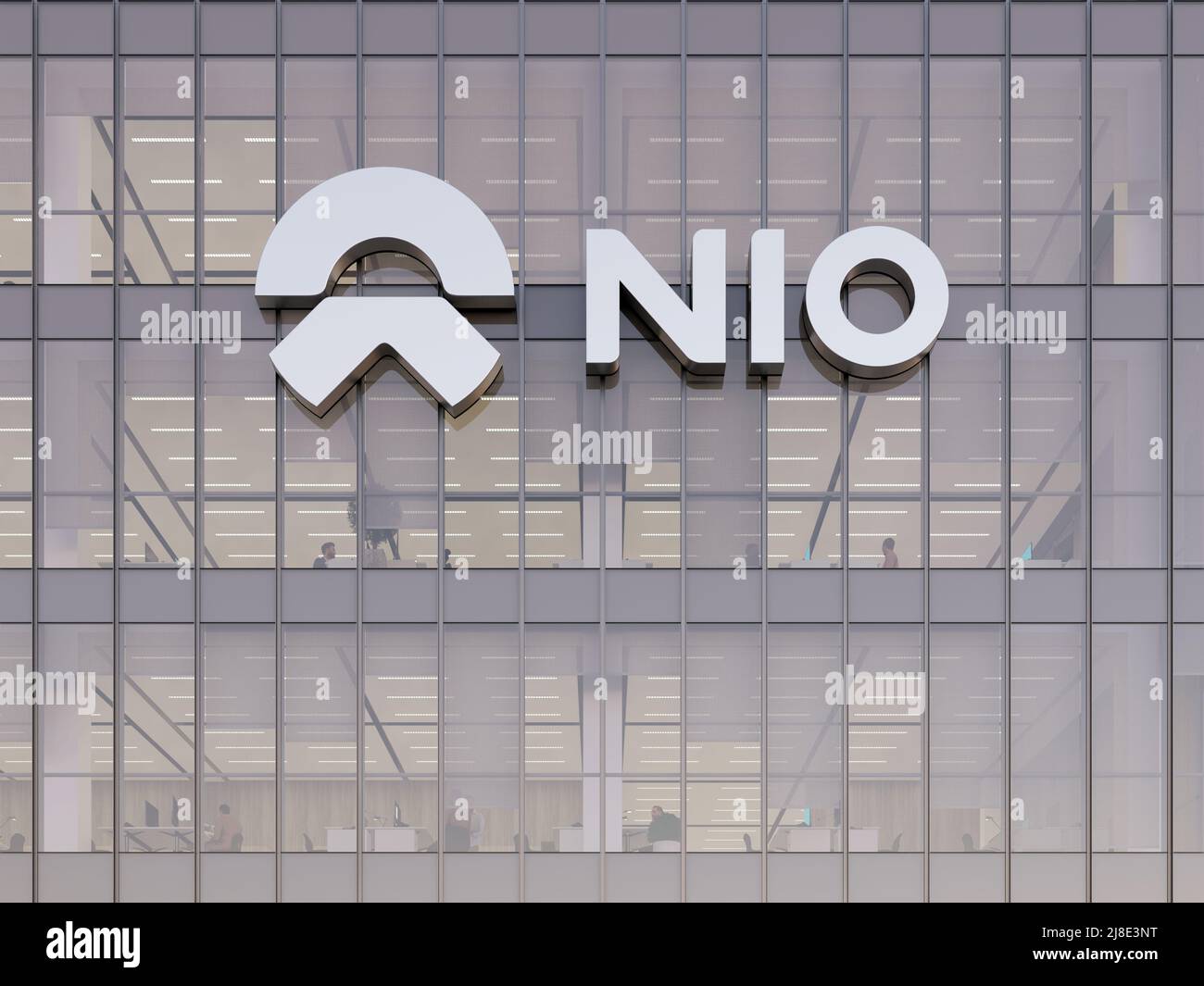 Shanghai, China. May 2, 2022. Editorial Use Only, 3D CGI. NIO Company ...