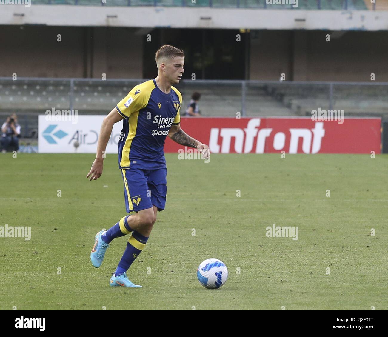 May 14, 2022, Verona, Italy: Ivan Ilic of Hellas Verona FC play the ...