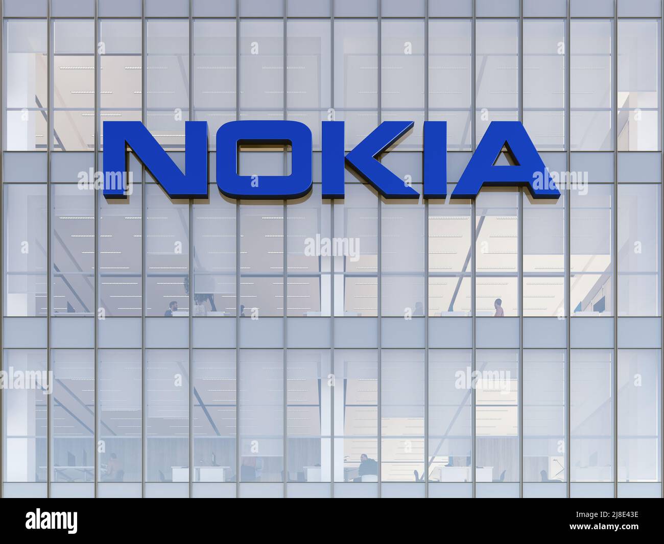 Espoo, Finland. May 2, 2022. Editorial Use Only, 3D CGI. Nokia Signage ...