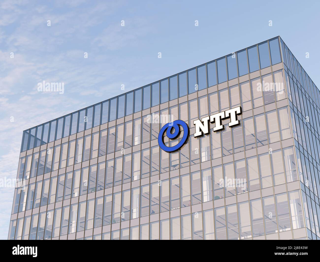 Ntt logo on glass hi-res stock photography and images - Alamy