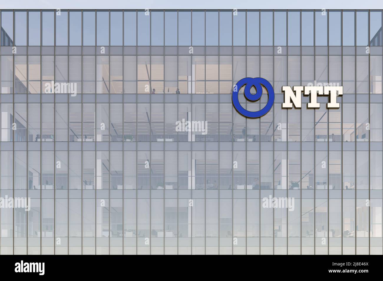 Ntt logo on glass hi-res stock photography and images - Alamy