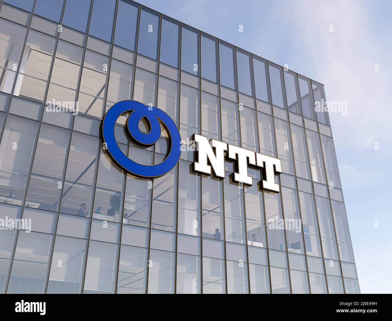 Tokyo, Japan. May 2, 2022. Editorial Use Only, 3D CGI. NTT Signage Logo ...