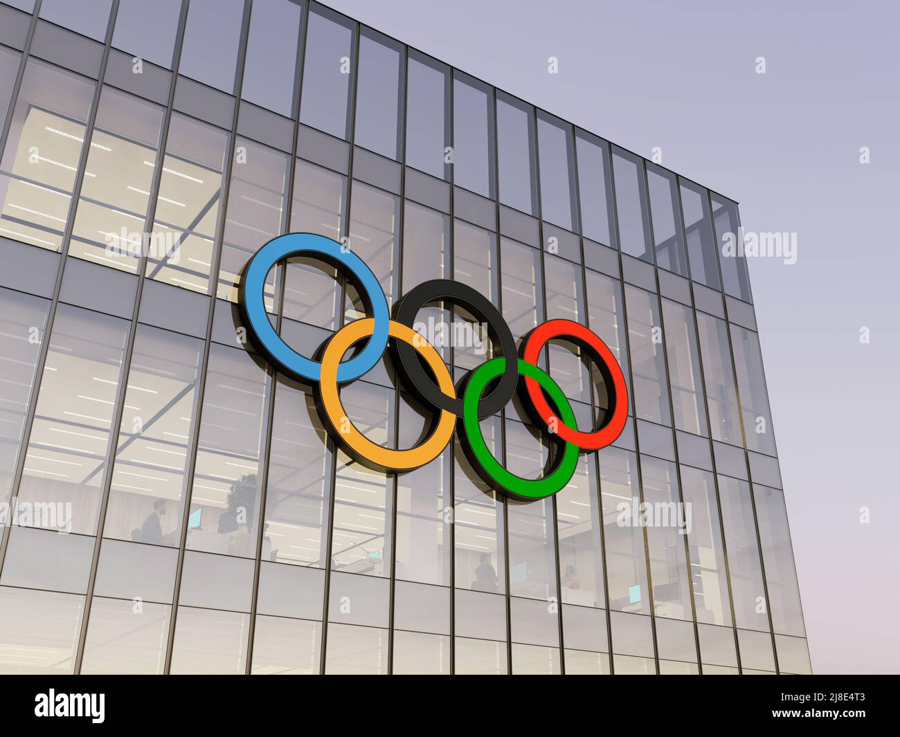 Lausanne, Switzerland. May 2, 2022. Editorial Use Only, 3D CGI. Olympic ...