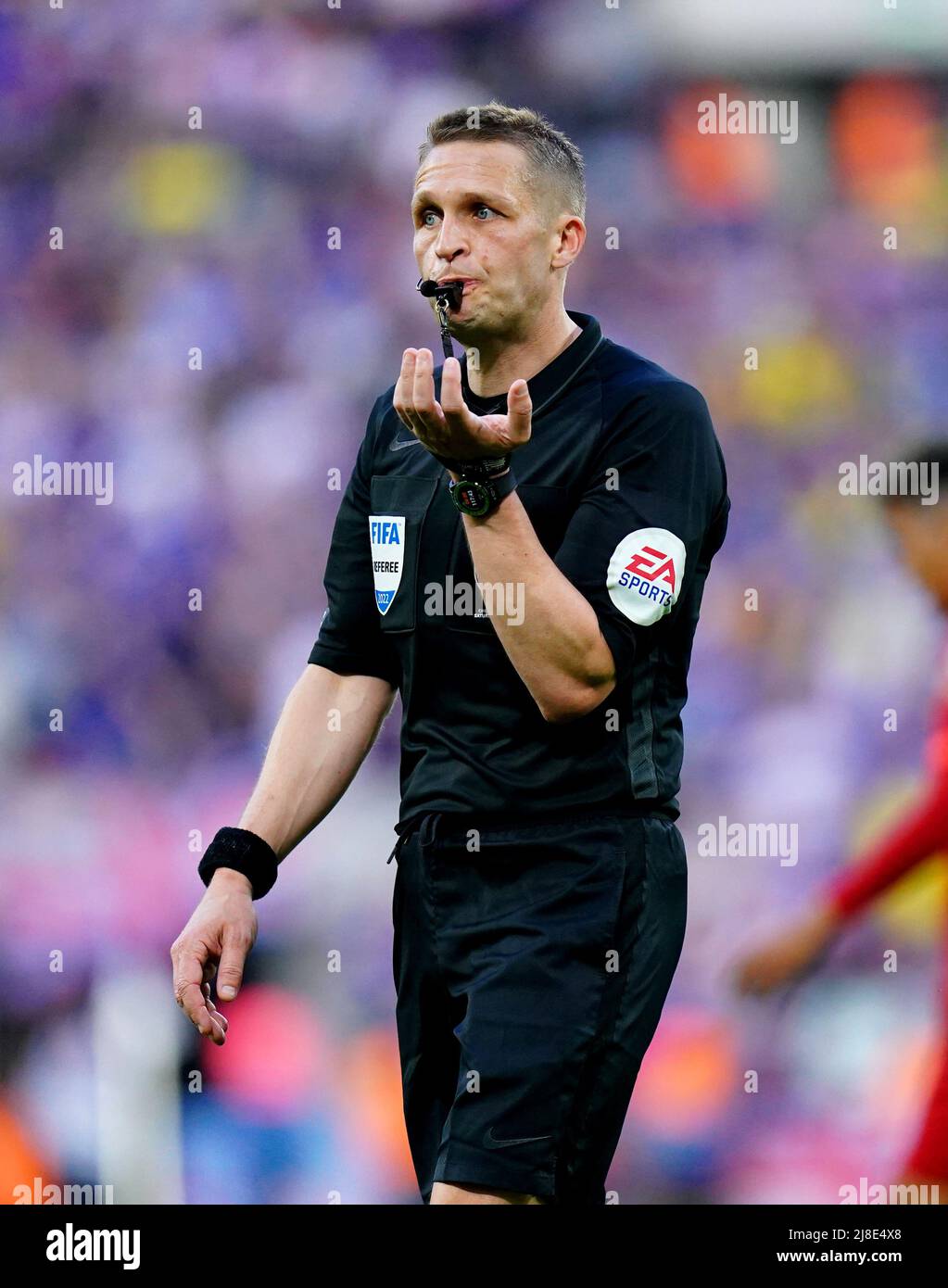 Referee Craig Pawson during the Emirates FA Cup final at Wembley ...