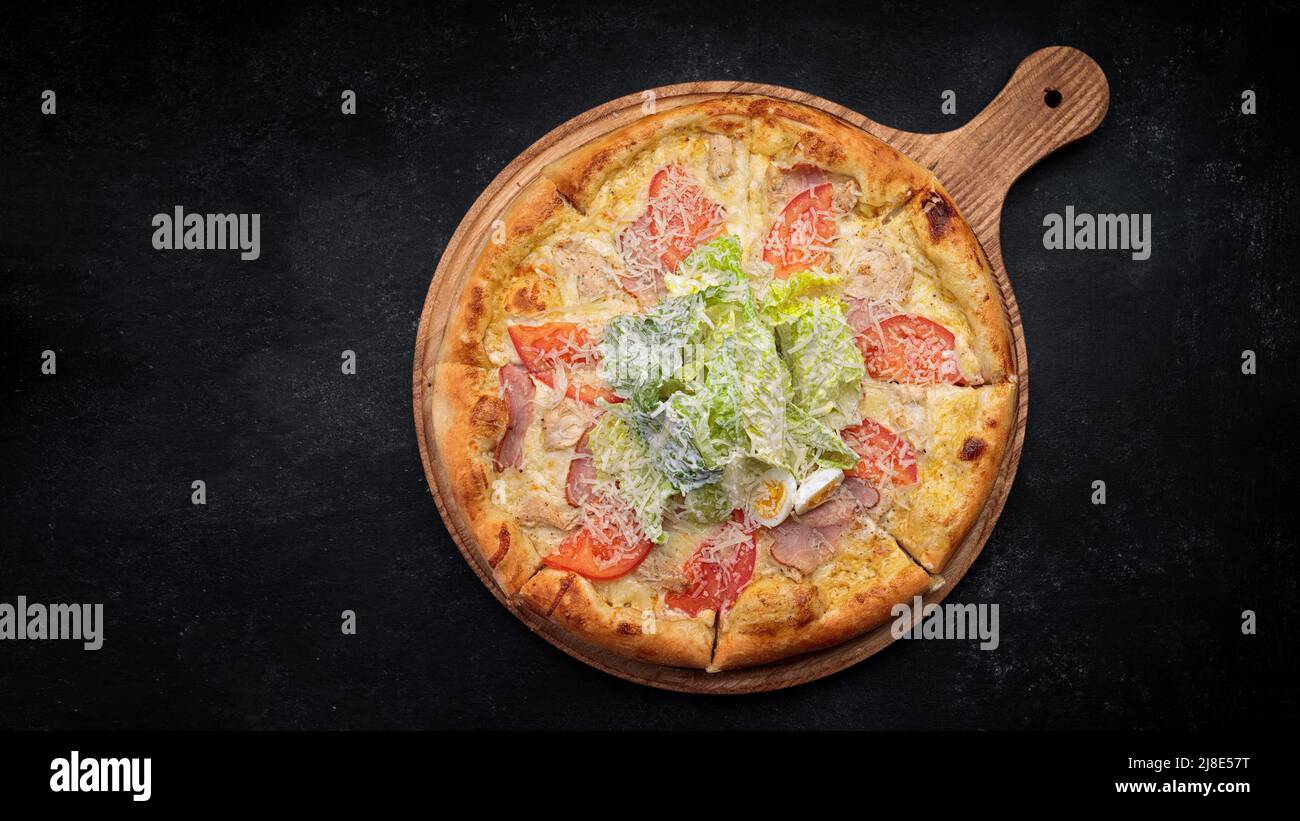 Italian caesar pizza cheese chicken hi-res stock photography and images ...