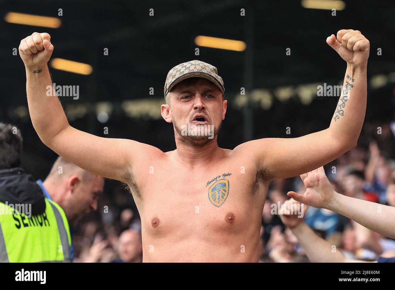 Leeds fans celebrate Pascal Struijk #21 of Leeds United’s goal Stock ...