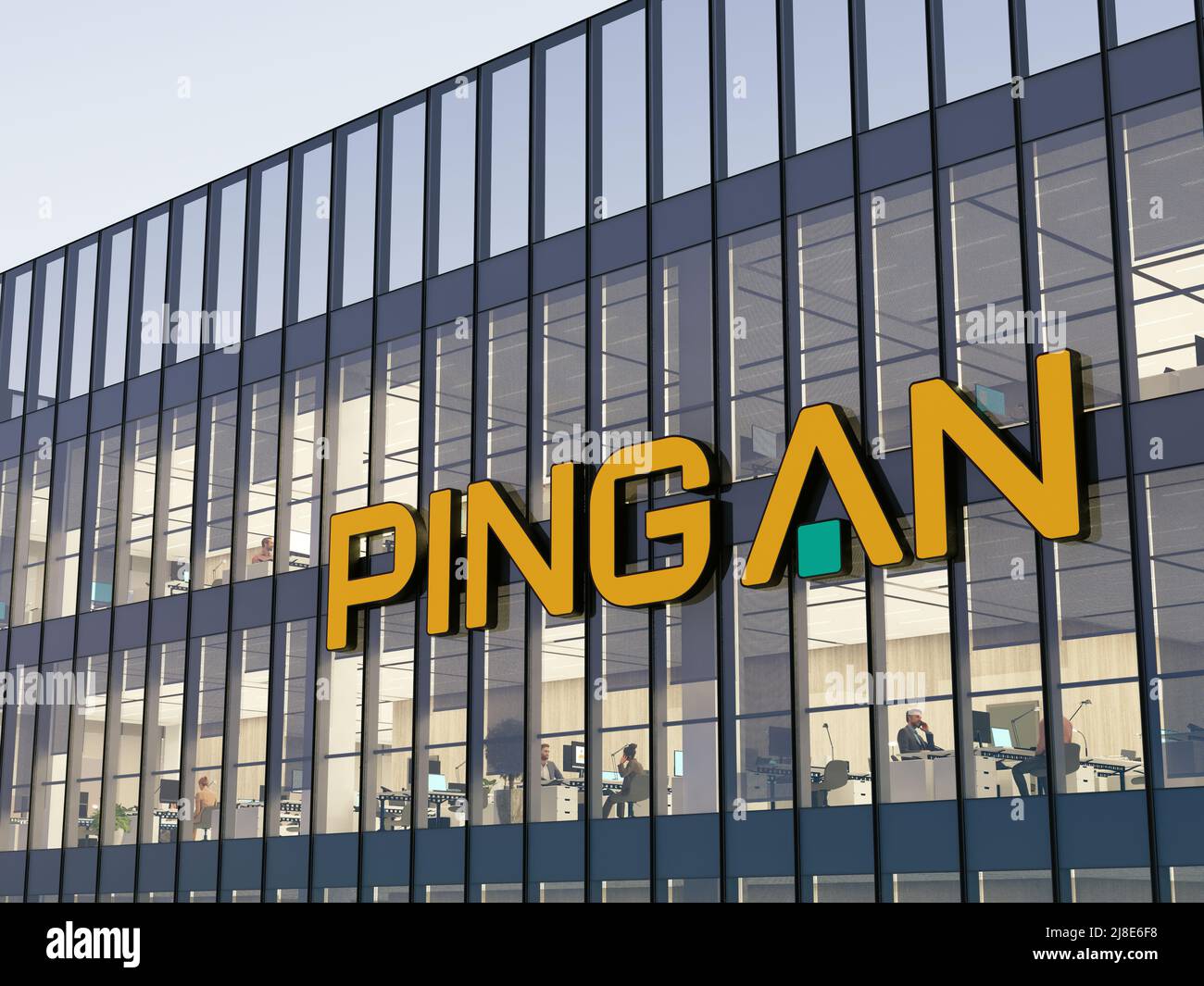 Shenzhen, China. May 2, 2022. Editorial Use Only, 3D CGI. Ping An ...