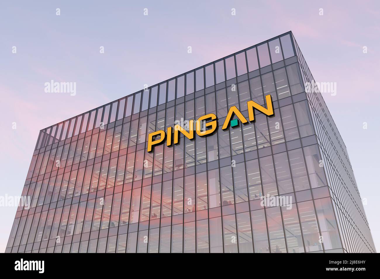 Shenzhen, China. May 2, 2022. Editorial Use Only, 3D CGI. Ping An ...