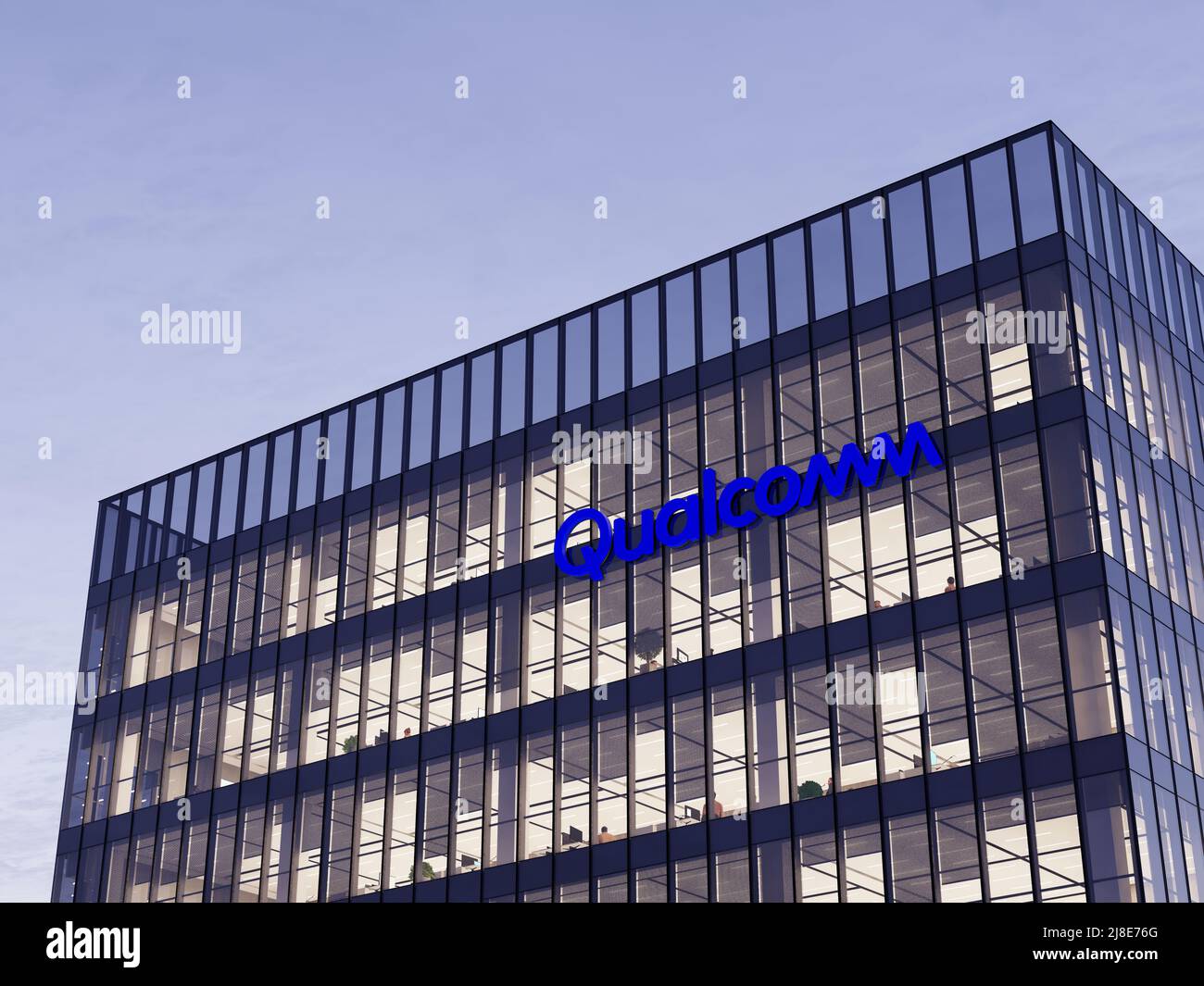 San Diego, CA, USA. May 2, 2022. Editorial Use Only, 3D CGI. Qualcomm ...