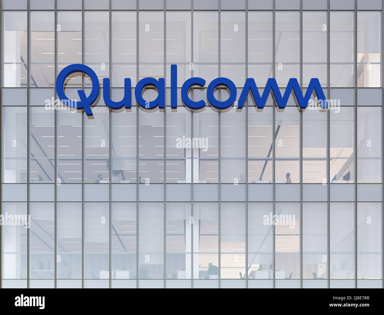 San Diego, CA, USA. May 2, 2022. Editorial Use Only, 3D CGI. Qualcomm ...