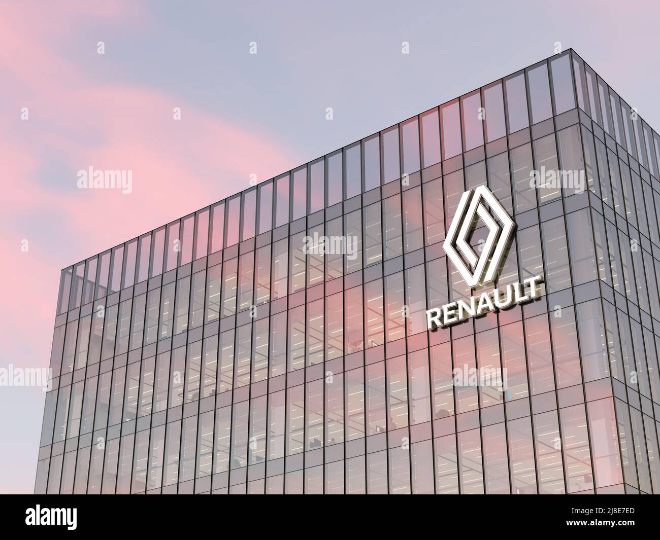 Boulogne-Billancourt, France. May 2, 2022. Editorial Use Only, 3D CGI ...