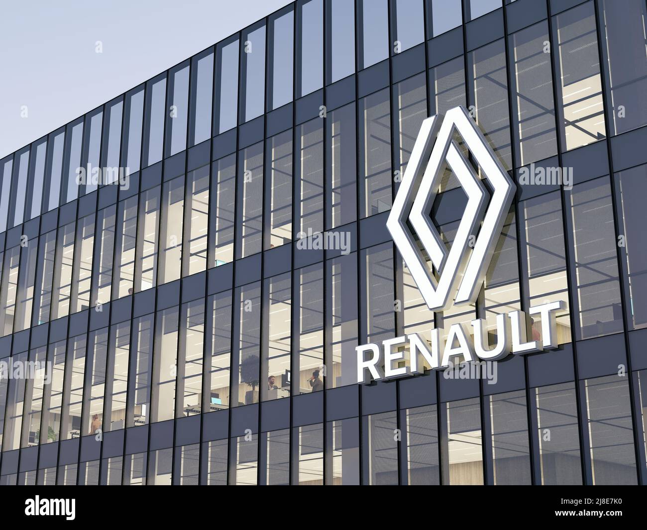 Boulogne-Billancourt, France. May 2, 2022. Editorial Use Only, 3D CGI ...