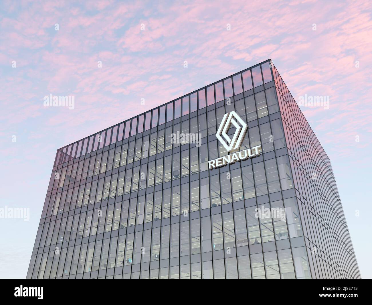 Boulogne-Billancourt, France. May 2, 2022. Editorial Use Only, 3D CGI ...
