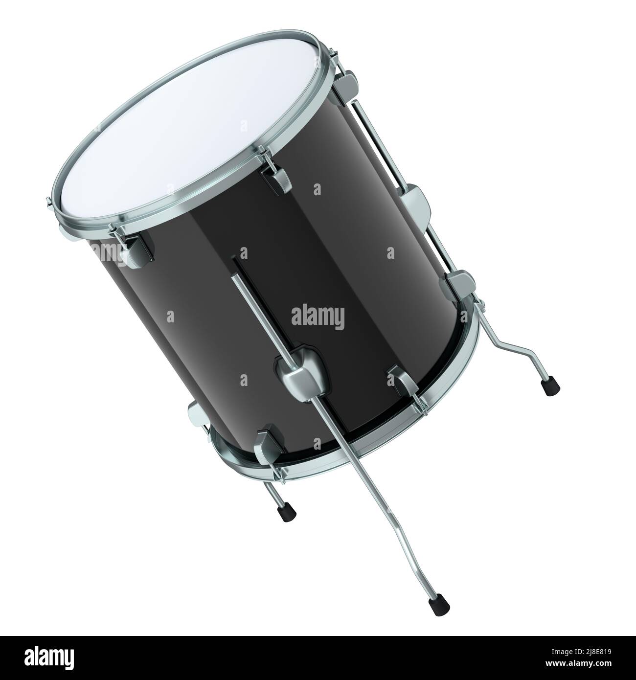 Realistic drum on white background. 3d render concept of musical ...