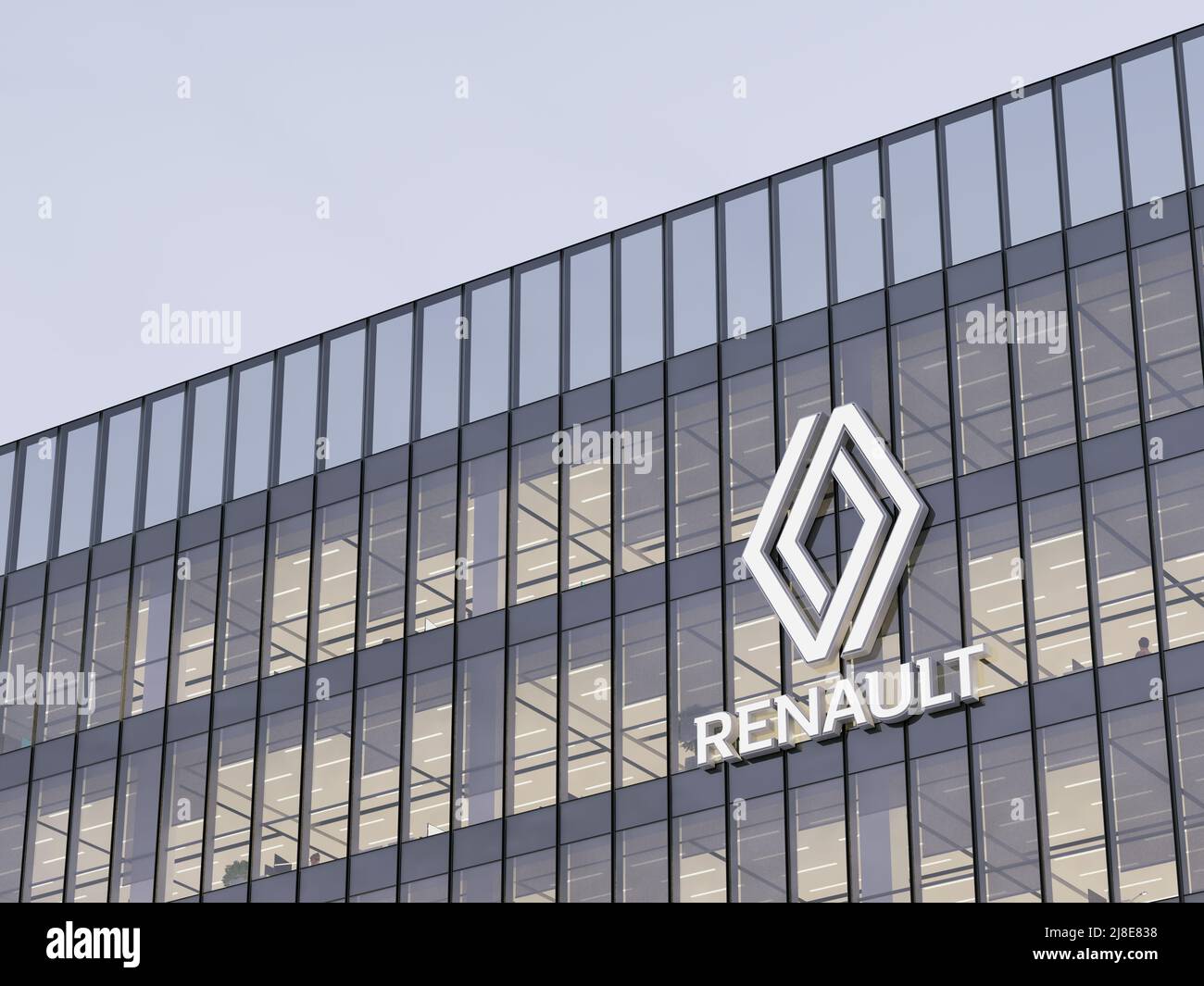 Boulogne-Billancourt, France. May 2, 2022. Editorial Use Only, 3D CGI ...