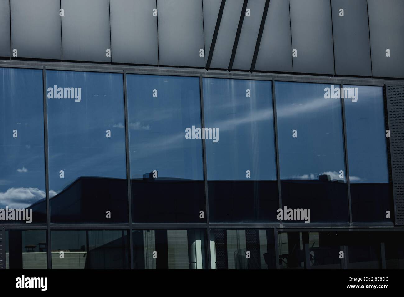 blue building windows of business center. glass building facade Stock ...