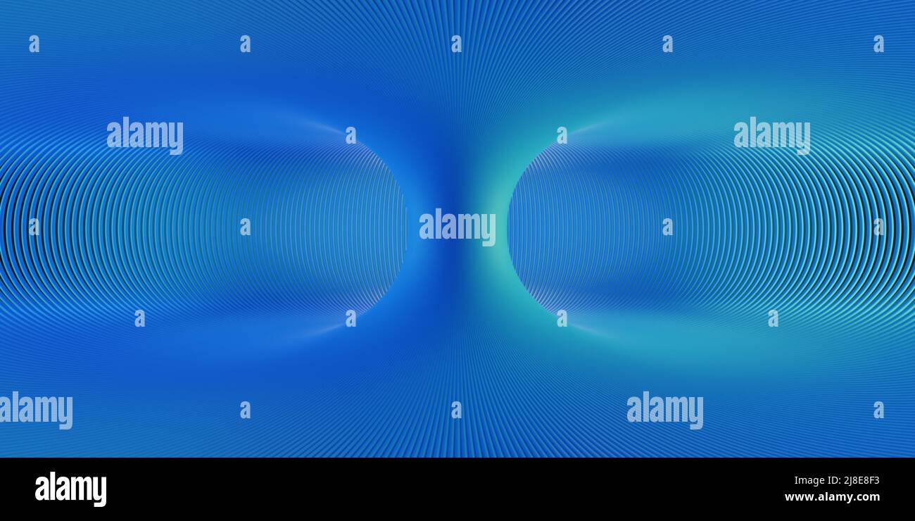 Blue hyperboloid of revolution. Abstract background. 3d illustration ...